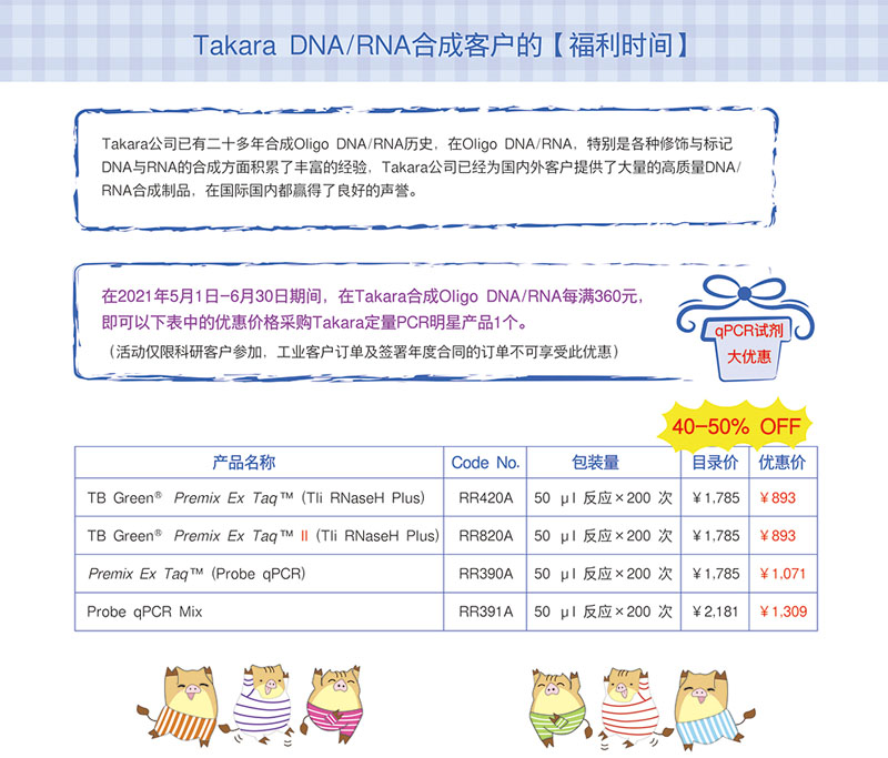Takara探针法One Step RT-qPCR Kit明星产品
