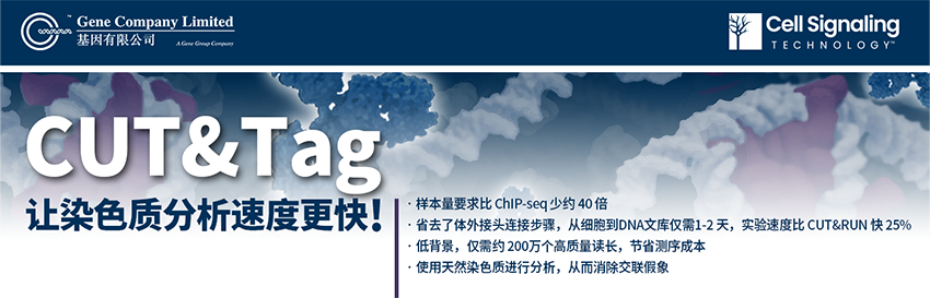 【CST新品发布】CUT&Tag ——解锁新的表观遗传学分析解决方案！