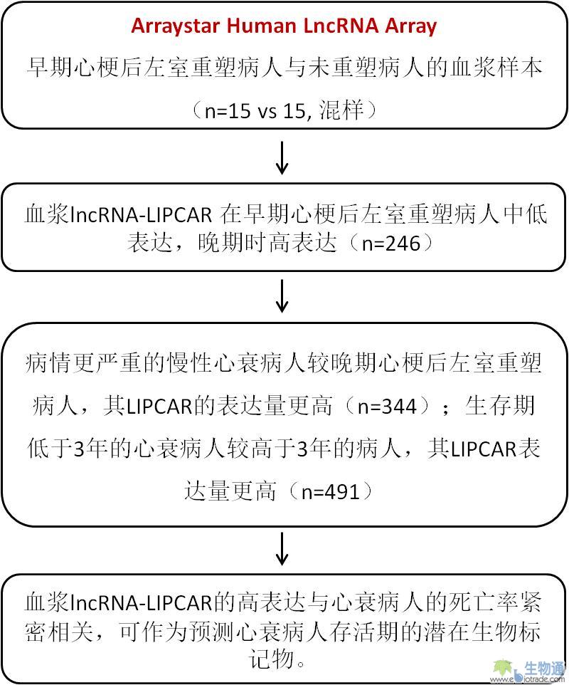 Circulation Research：Arraystar LncRNA芯片研究循环性生物标记物 - 生物通